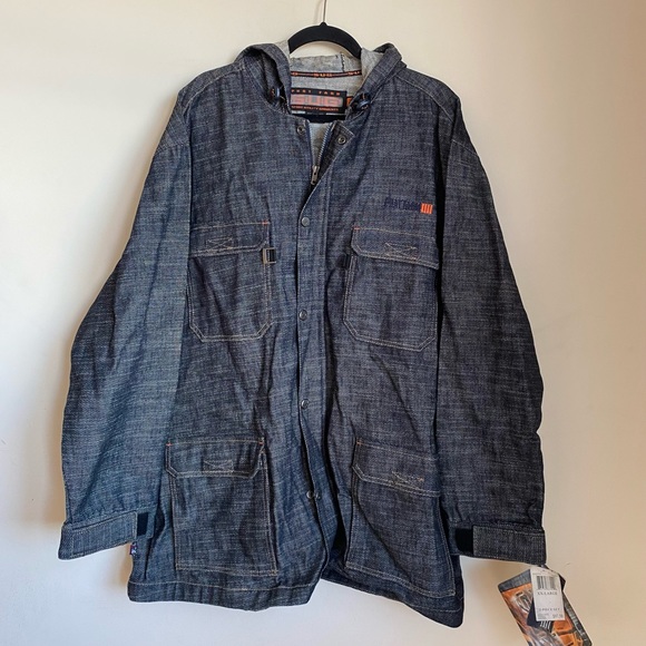 Phat Farm | Jackets & Coats | Vintage Phat Farm Denim Hooded Jacket ...
